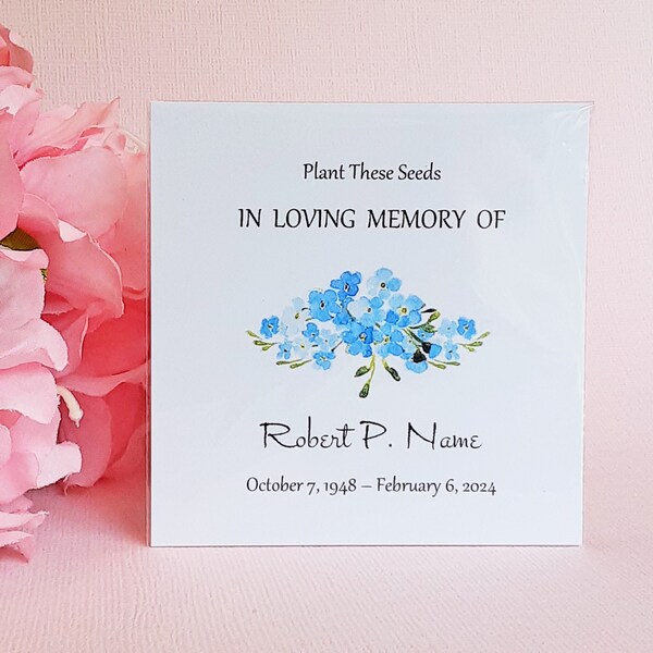 Forget Me Not Memorial Seeds - Etsy