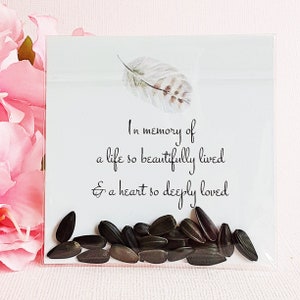 Bird Seed Favors, in Loving Memory, Funeral Favors, Memorial ...