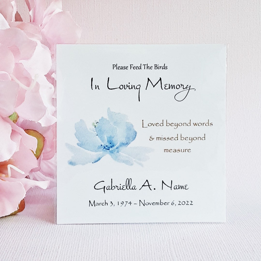 In Loving Memory Funeral Favors Memorial Celebration of - Etsy