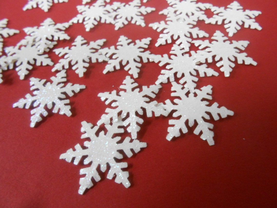 Glitter Mini Snowflakes for Winter Weddings, 1" Each, Hand Cut, Sold in ...