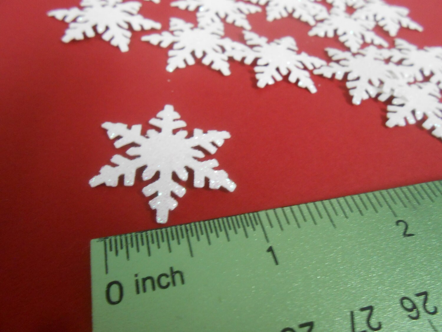 Glitter Mini Snowflakes for Winter Weddings, 1" Each, Hand Cut, Sold in ...