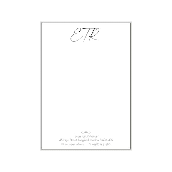 Headed Notepaper - Etsy UK