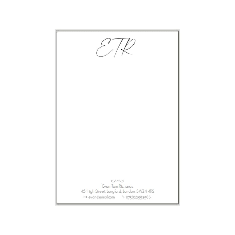 Headed Note Paper - Etsy UK
