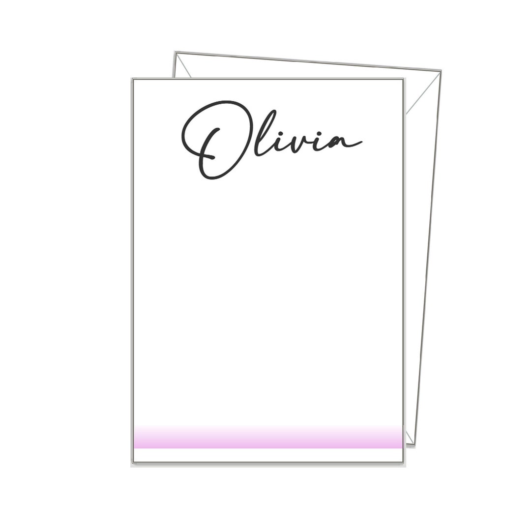Personalised NAME WRITING PAPER, Modern Stationery Set, A4 A5 or A6, 14 ...