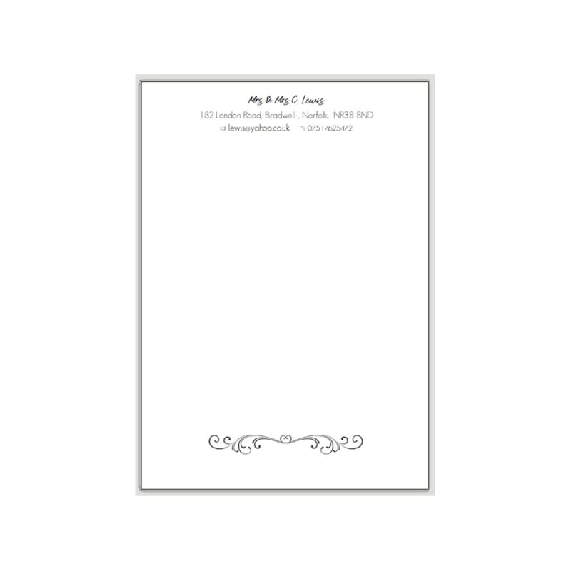 Headed Notepaper - Etsy UK