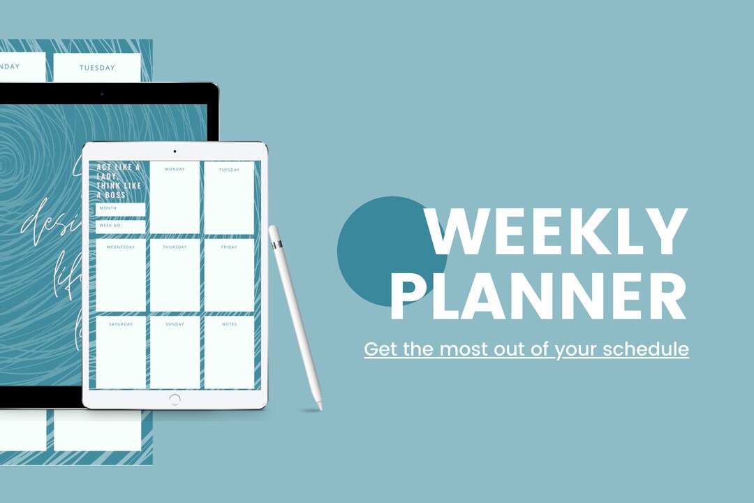 Printable & Digital WEEKLY PLANNER - Etsy