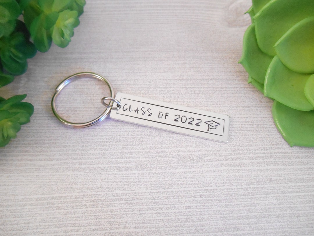 Custom Graduation Keychain - Custom "class Of" Hand Stamped Aluminum ...