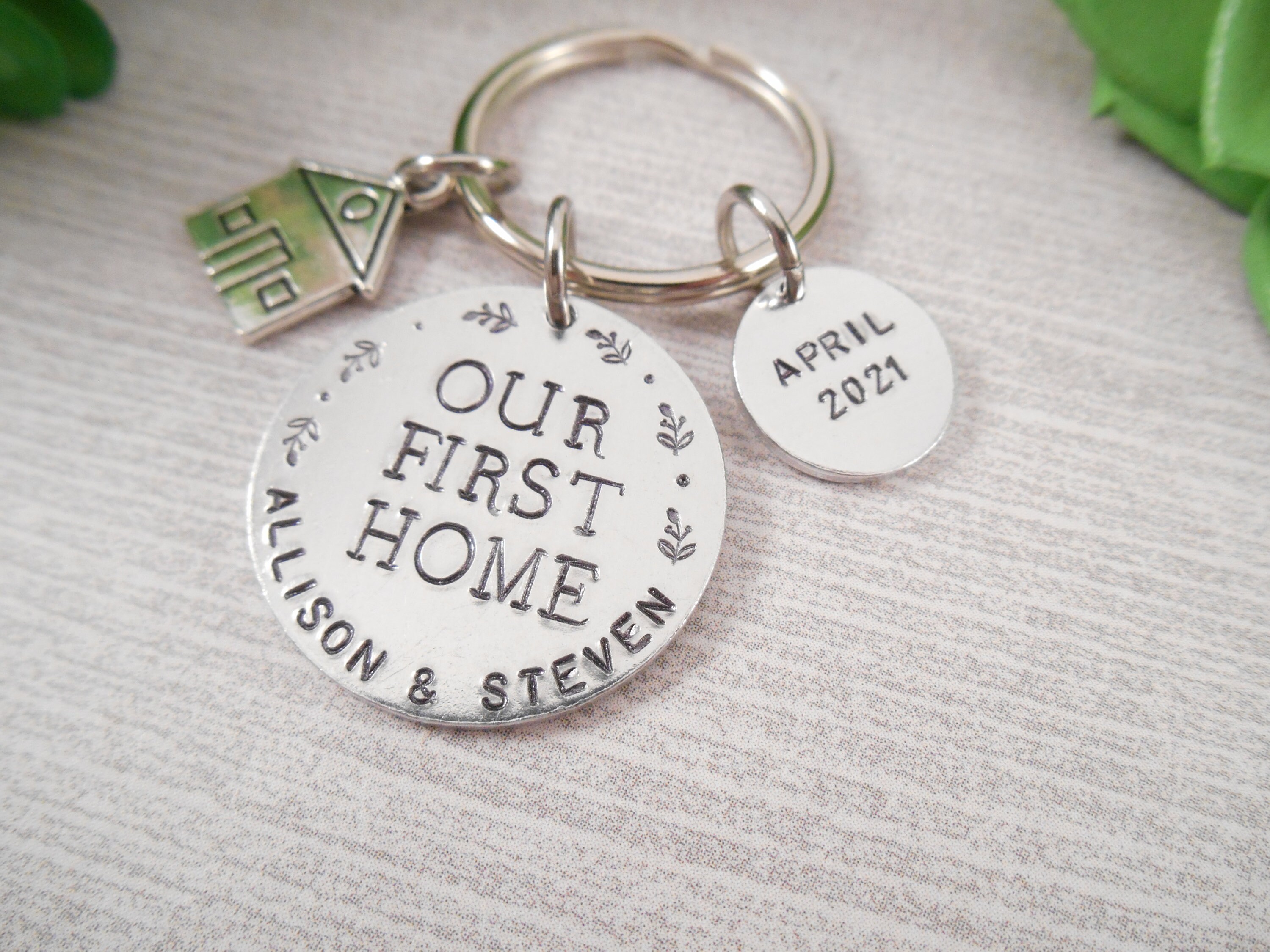 First Home Keychain Small Custom Our First Home | Etsy