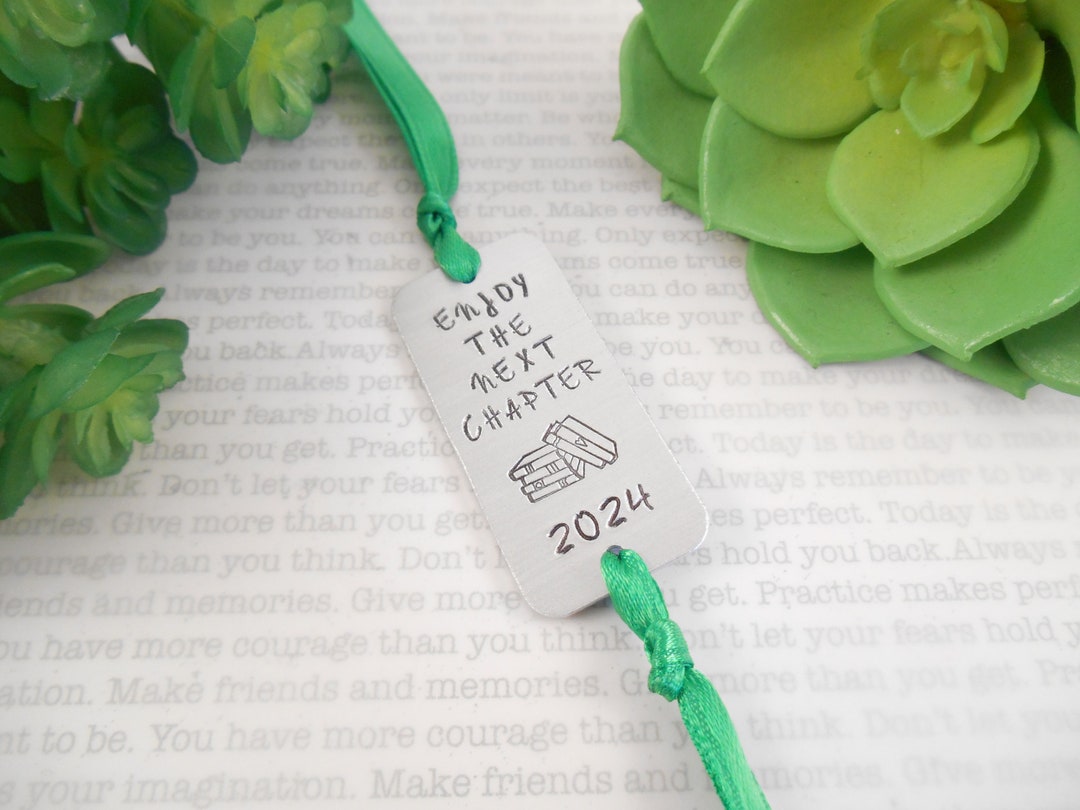 Custom Stamped Bookmark - Personalized "enjoy the Next Chapter" Hand ...