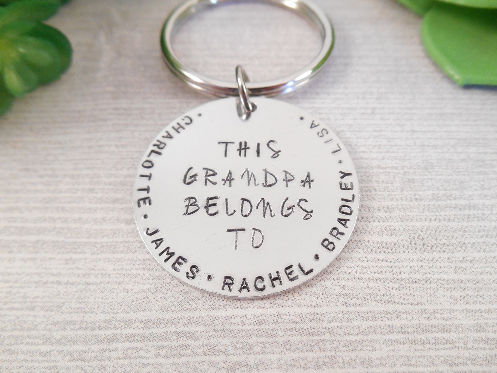 Custom Grandpa Keychain Custom this Grandpa Belongs - Etsy