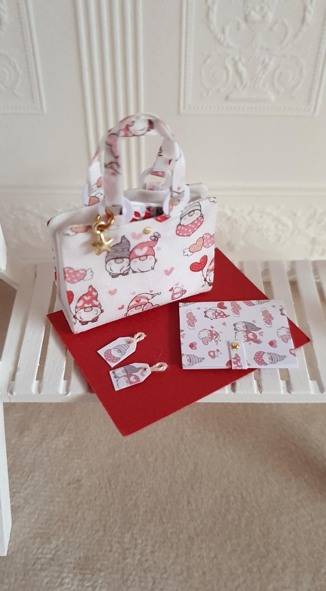 1:12 Scale Christmas Bag With Matching Block Notes - Etsy