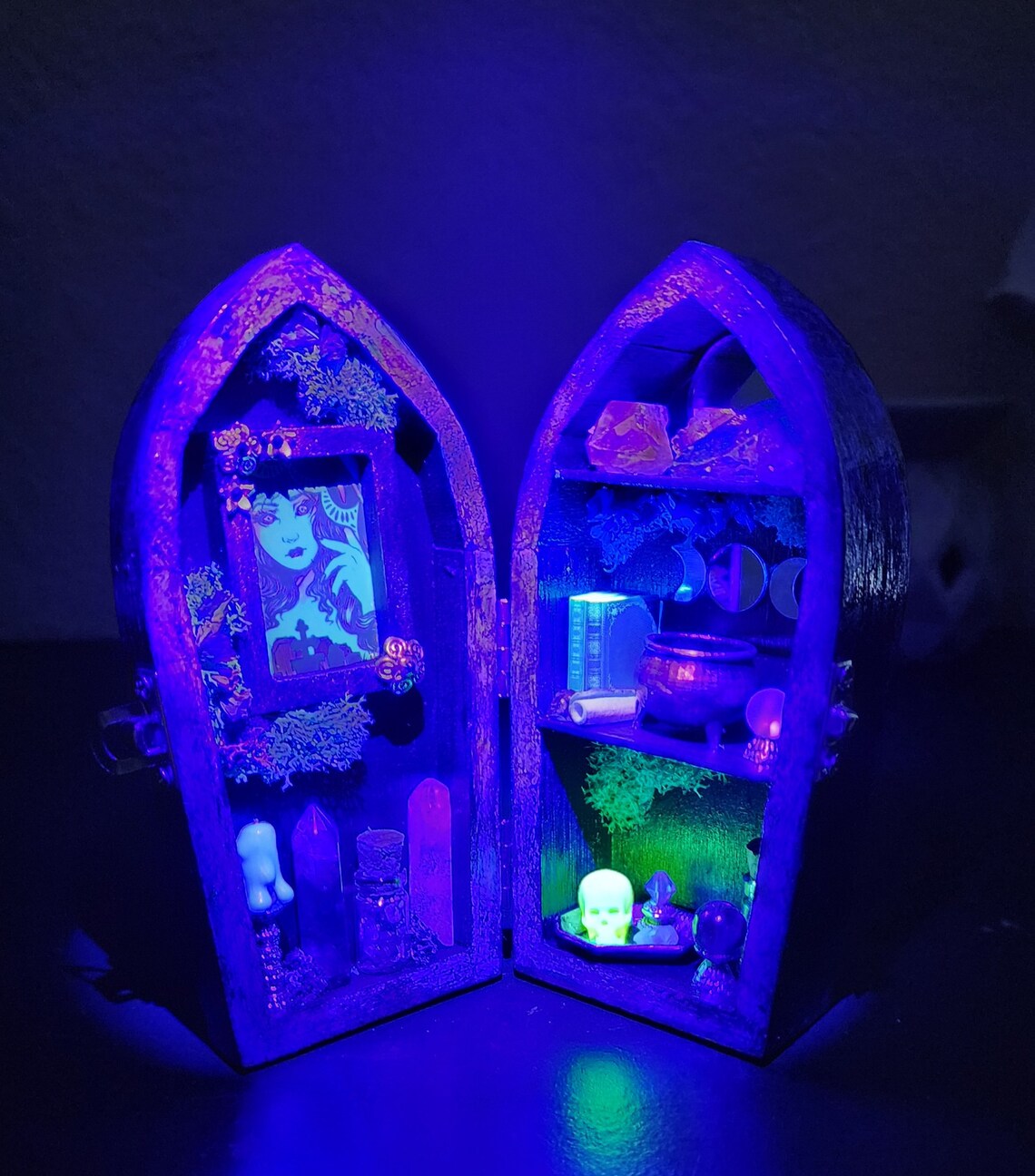 Amethyst Witch Coffin Box Diorama - Etsy