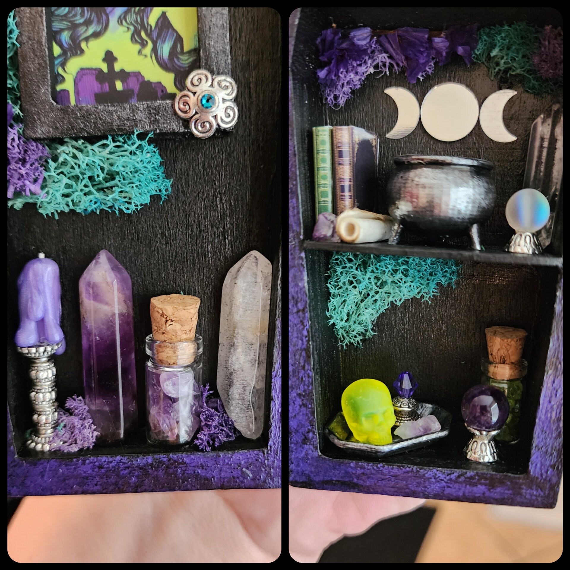 Amethyst Witch Coffin Box Diorama - Etsy