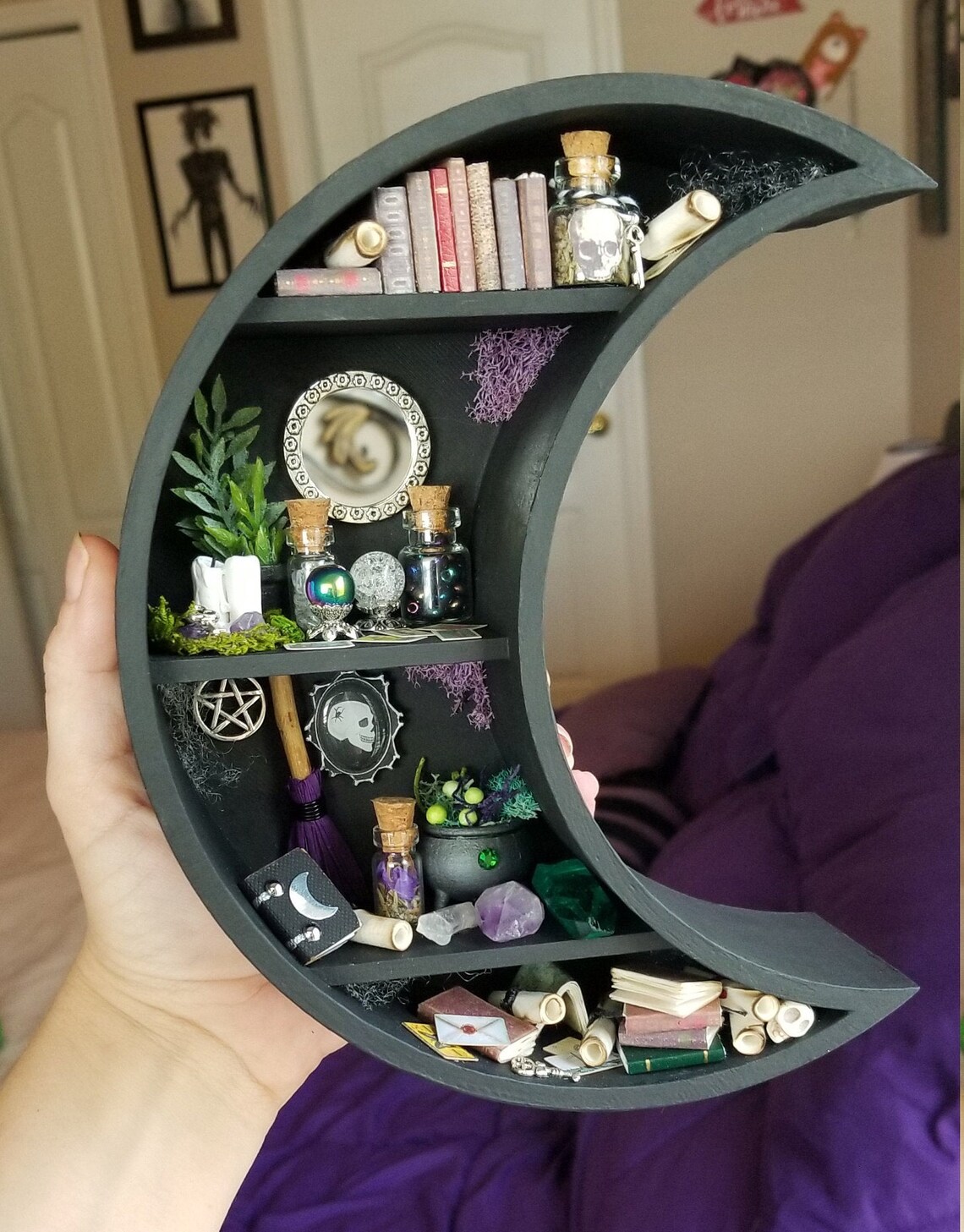 Witches Moon Miniature Wall Art | Etsy