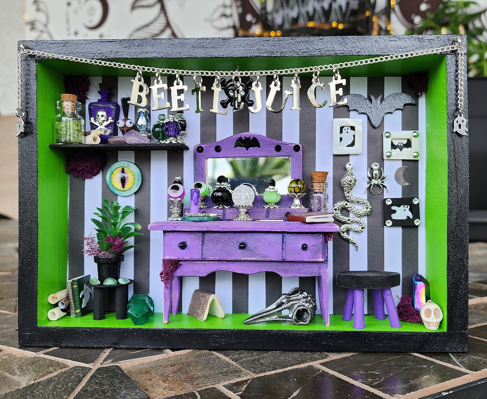 Beetlejuice Inspired Diorama Shadow Box - Etsy UK