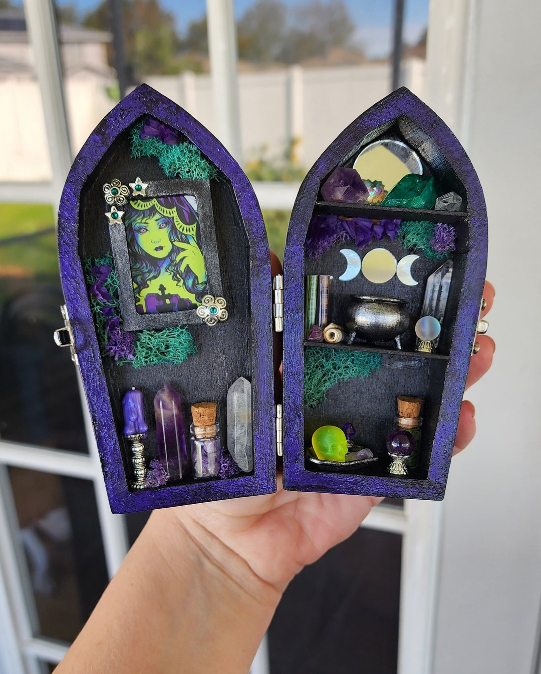 Amethyst Witch Coffin Box Diorama - Etsy