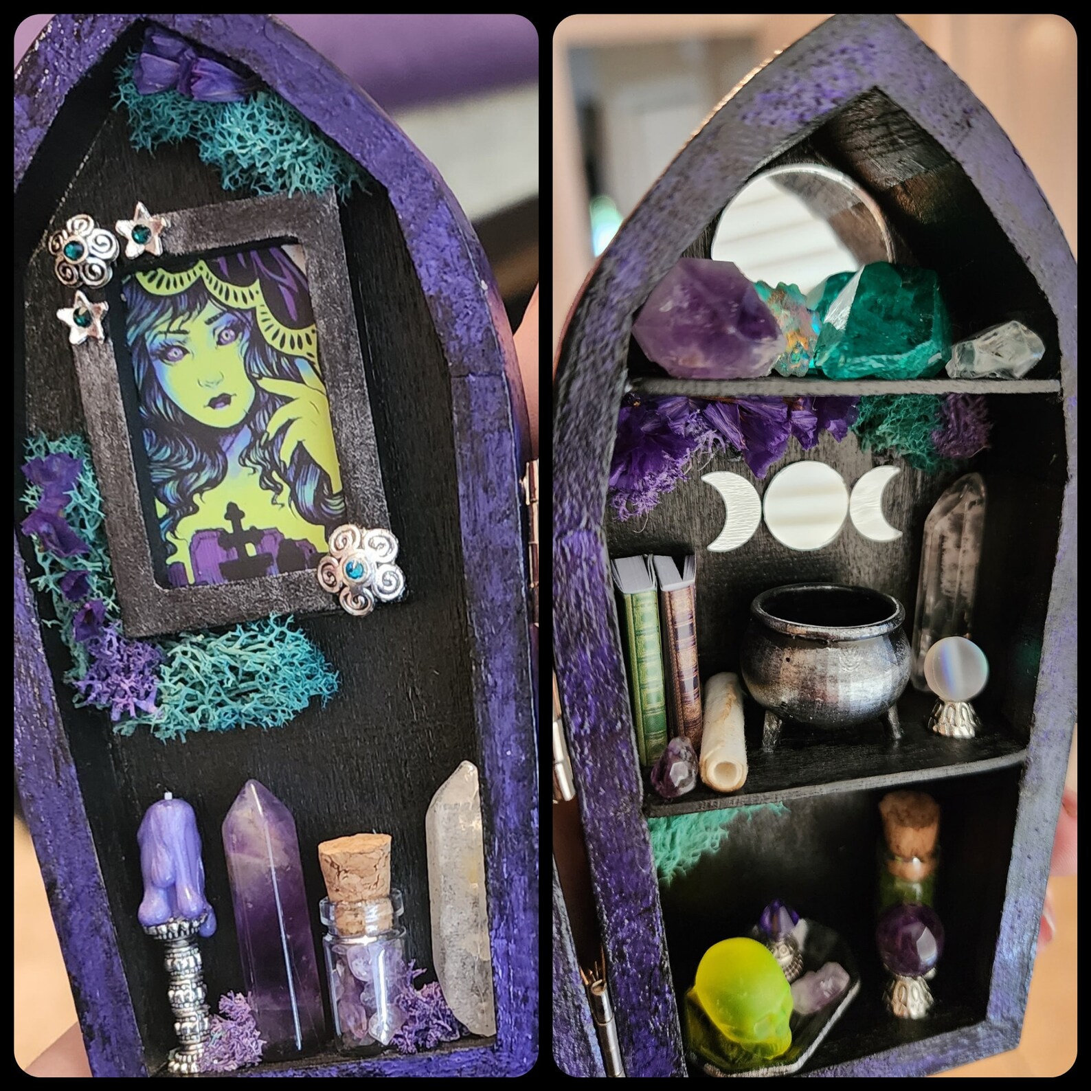 Amethyst Witch Coffin Box Diorama - Etsy