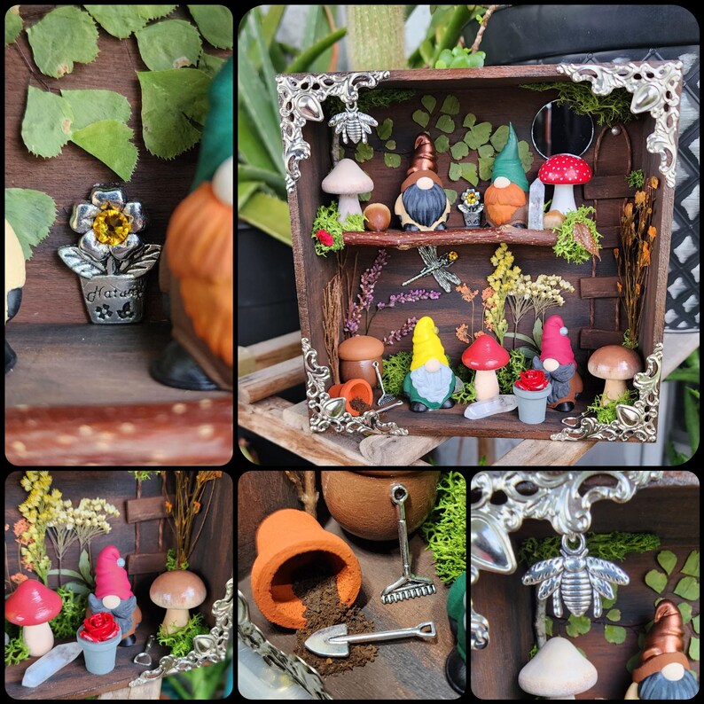 Garden Gnomes Miniature Box - Etsy