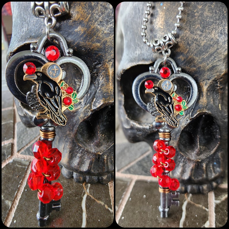 Raven Key Necklace - Etsy