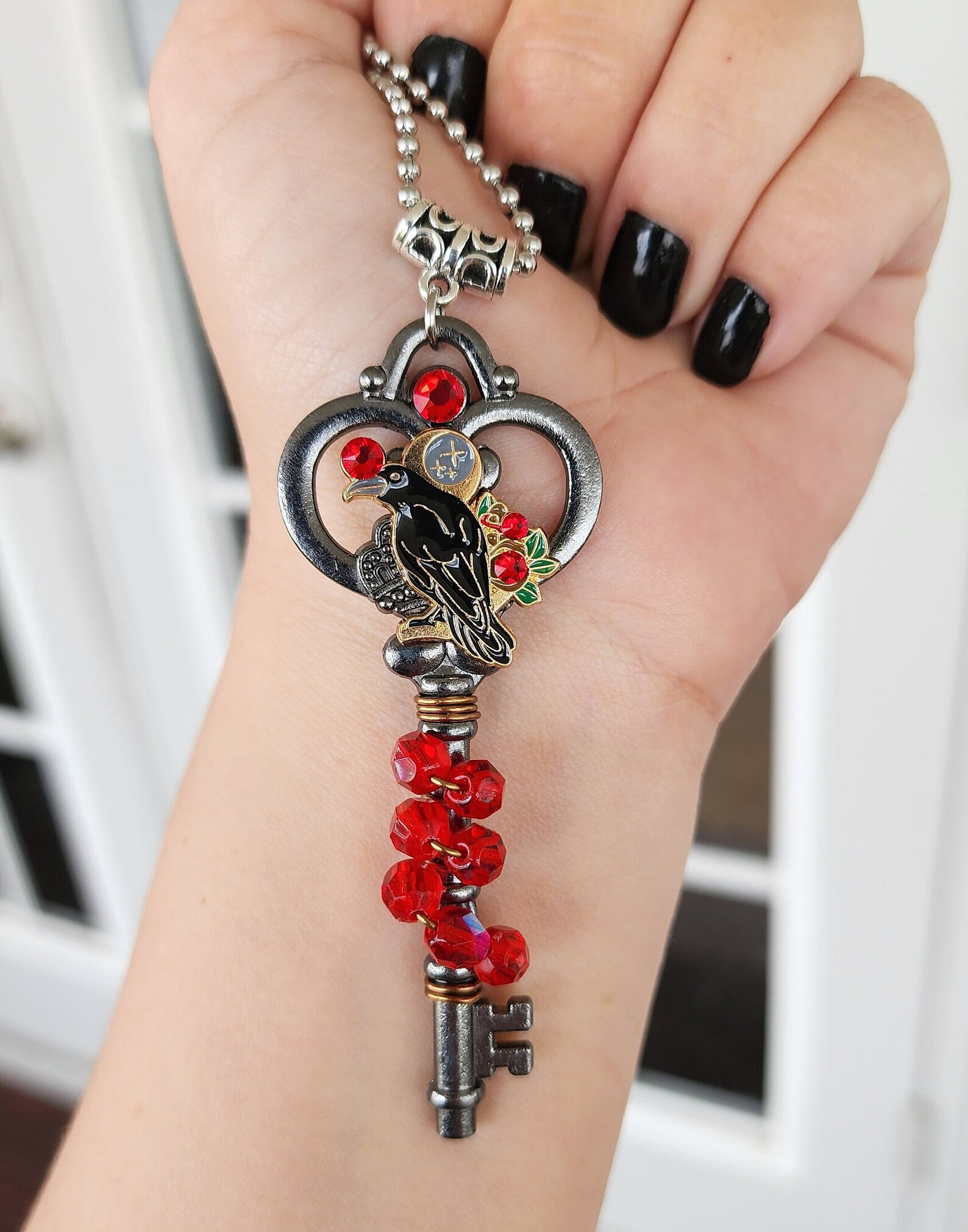 Raven Key Necklace - Etsy