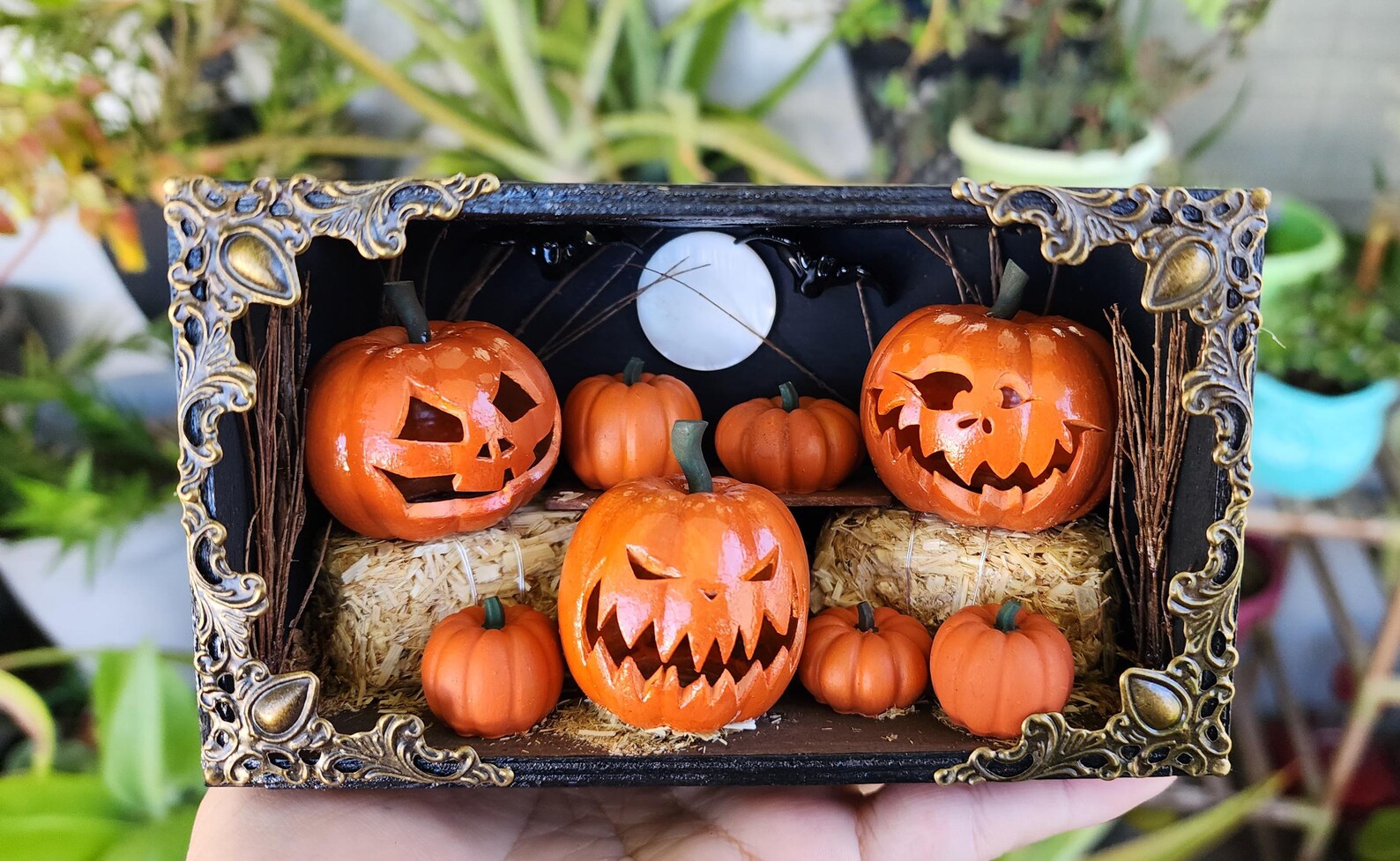 The Pumpkin Patch Miniature Diorama - Etsy