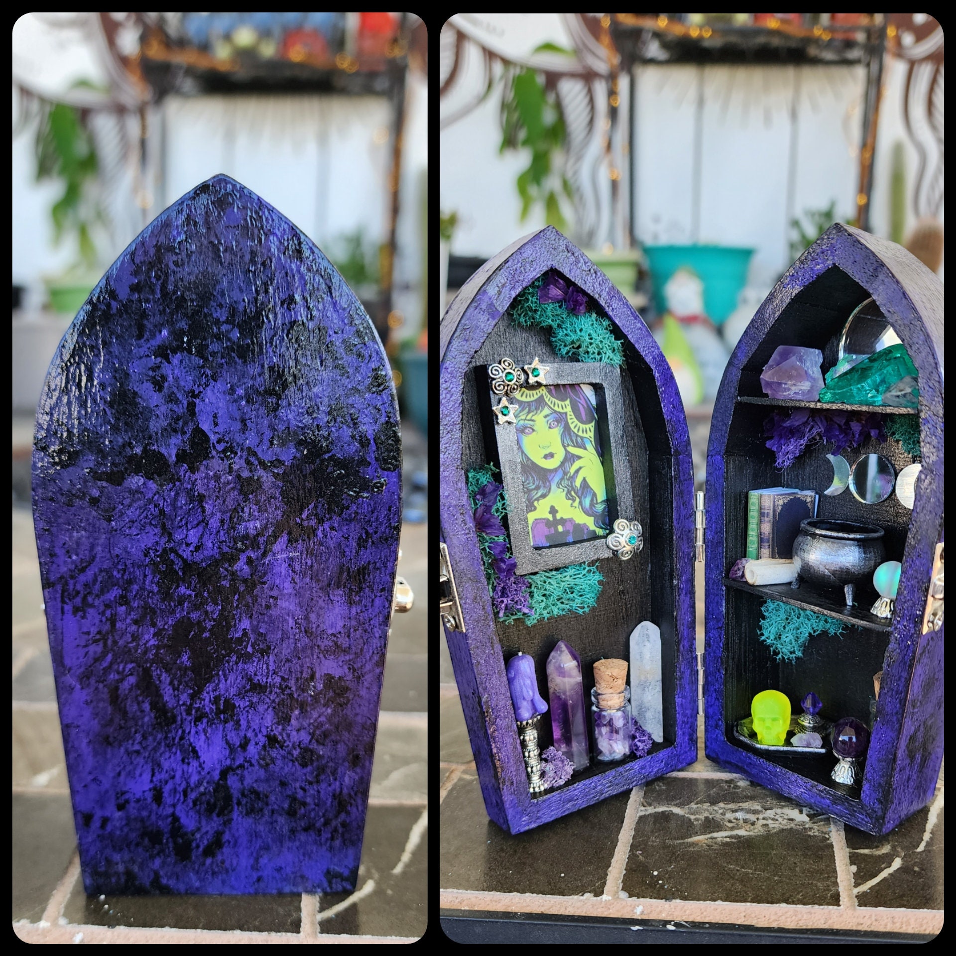 Amethyst Witch Coffin Box Diorama - Etsy