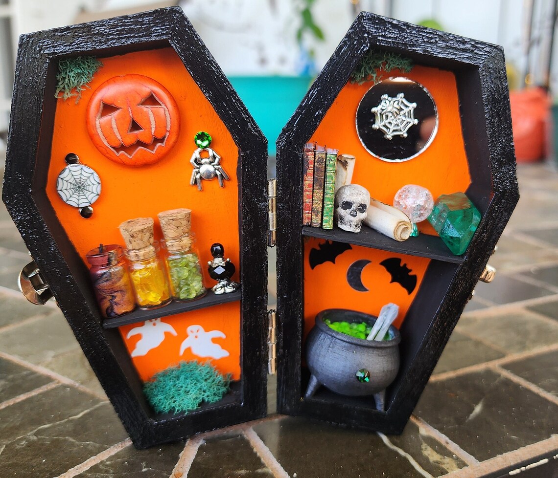 Halloween Coffin Box - Etsy