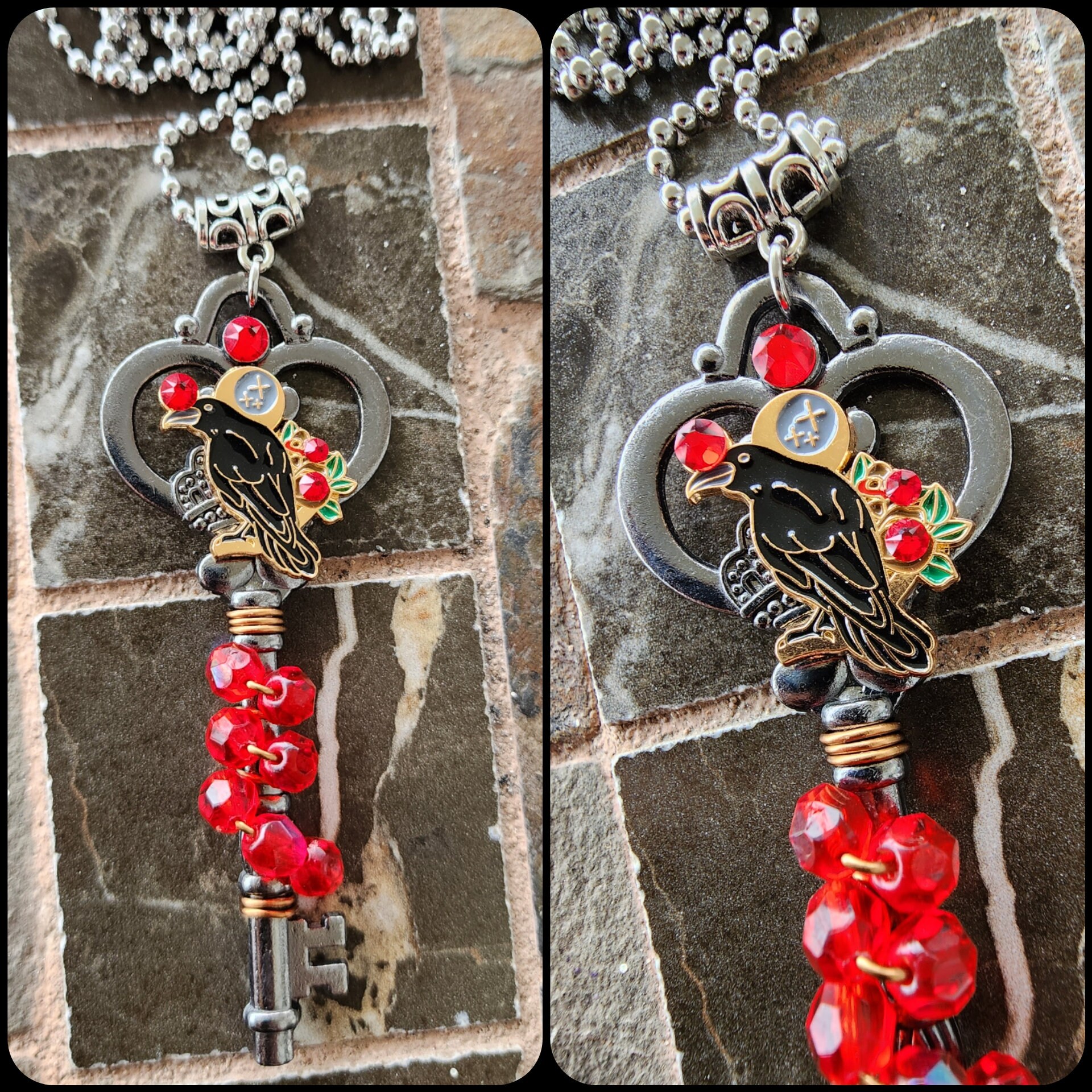 Raven Key Necklace - Etsy