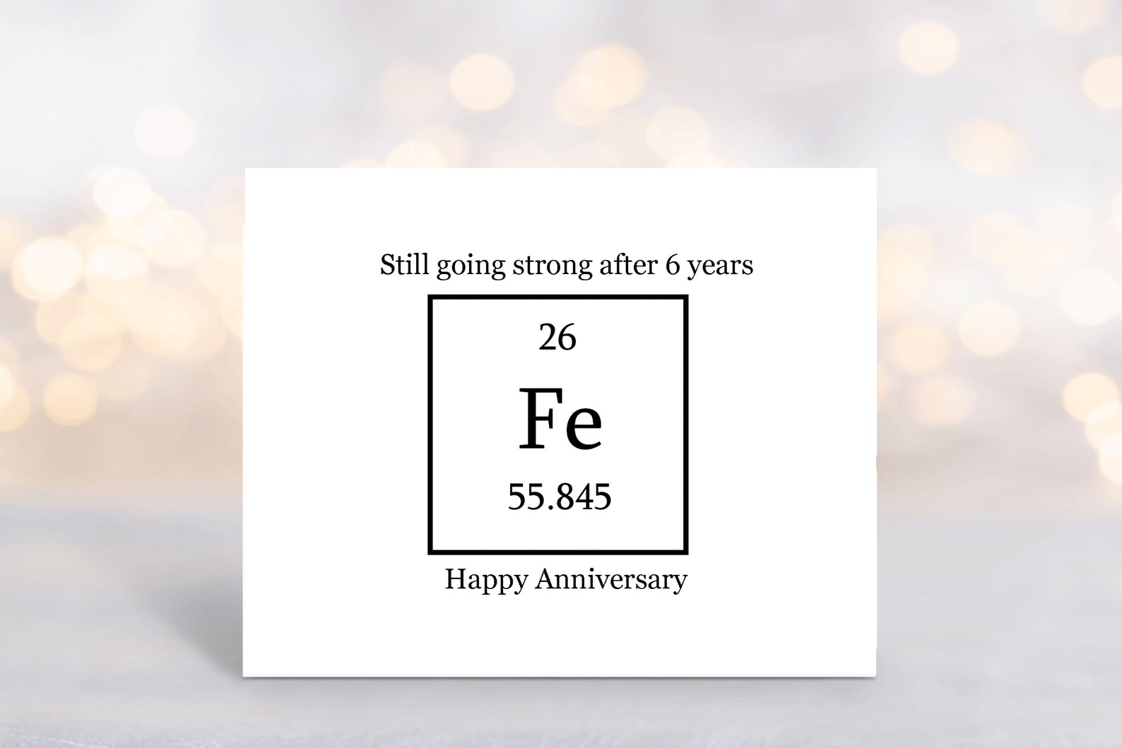 Iron Anniversary Card Six Year Anniversary 6 Year - Etsy