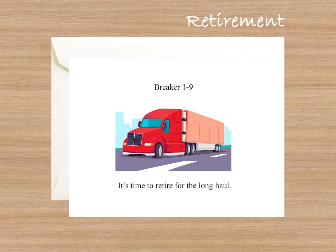 Truck Driver Retirement Card: Funny Gift for Retired Trucker - Etsy