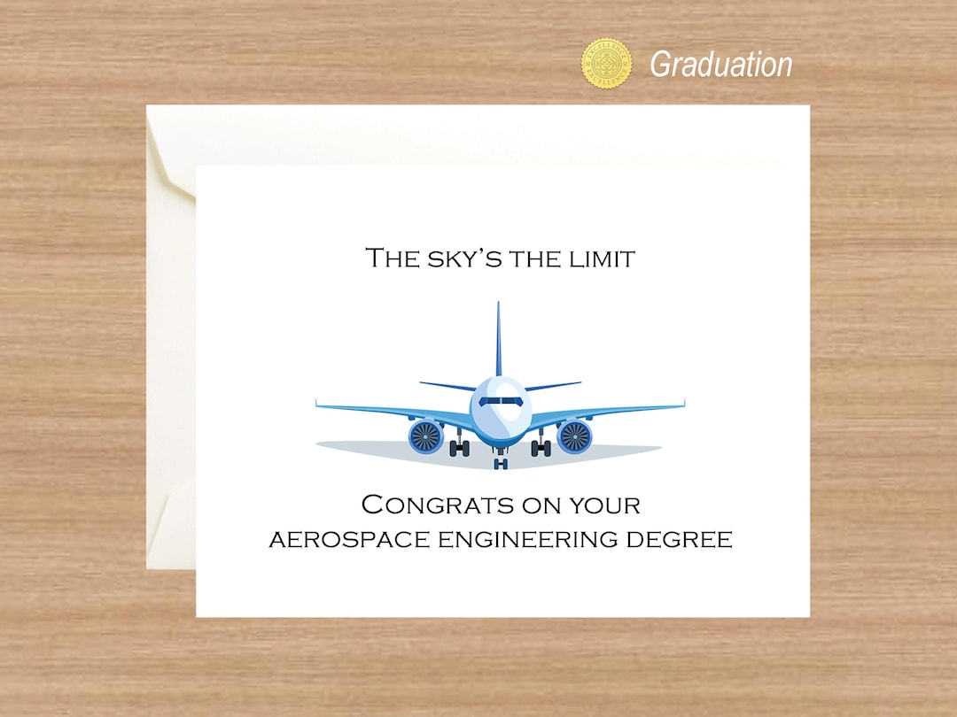 Aerospace Engineer Graduation Card for Men and Women in Science - Etsy