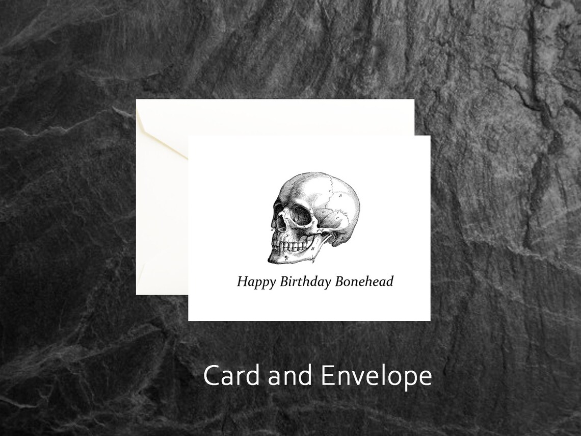 Happy birthday bonehead bonehead bone head funny birthday | Etsy