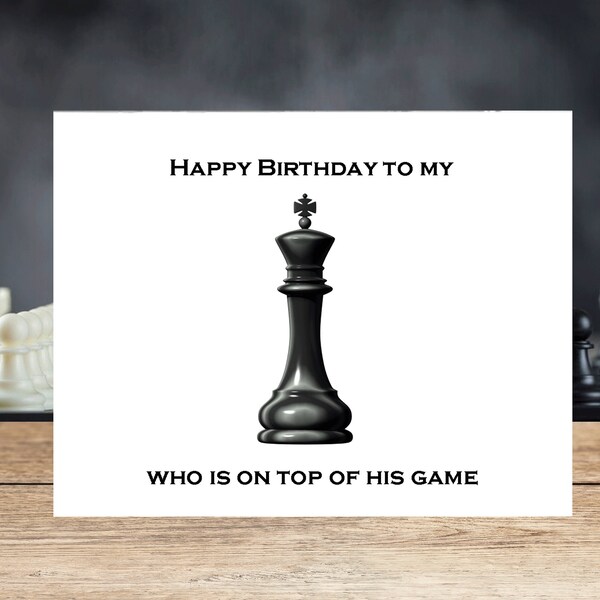 Chess Themed Birthday Card - Etsy