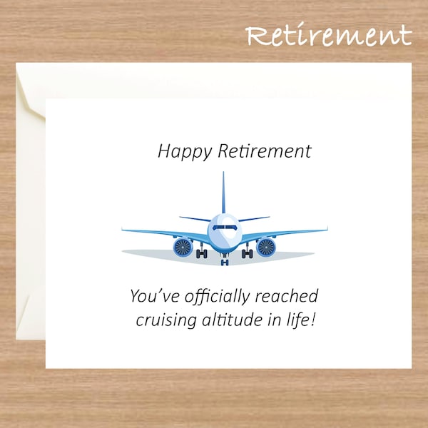 Airline Retirement Cards - Etsy