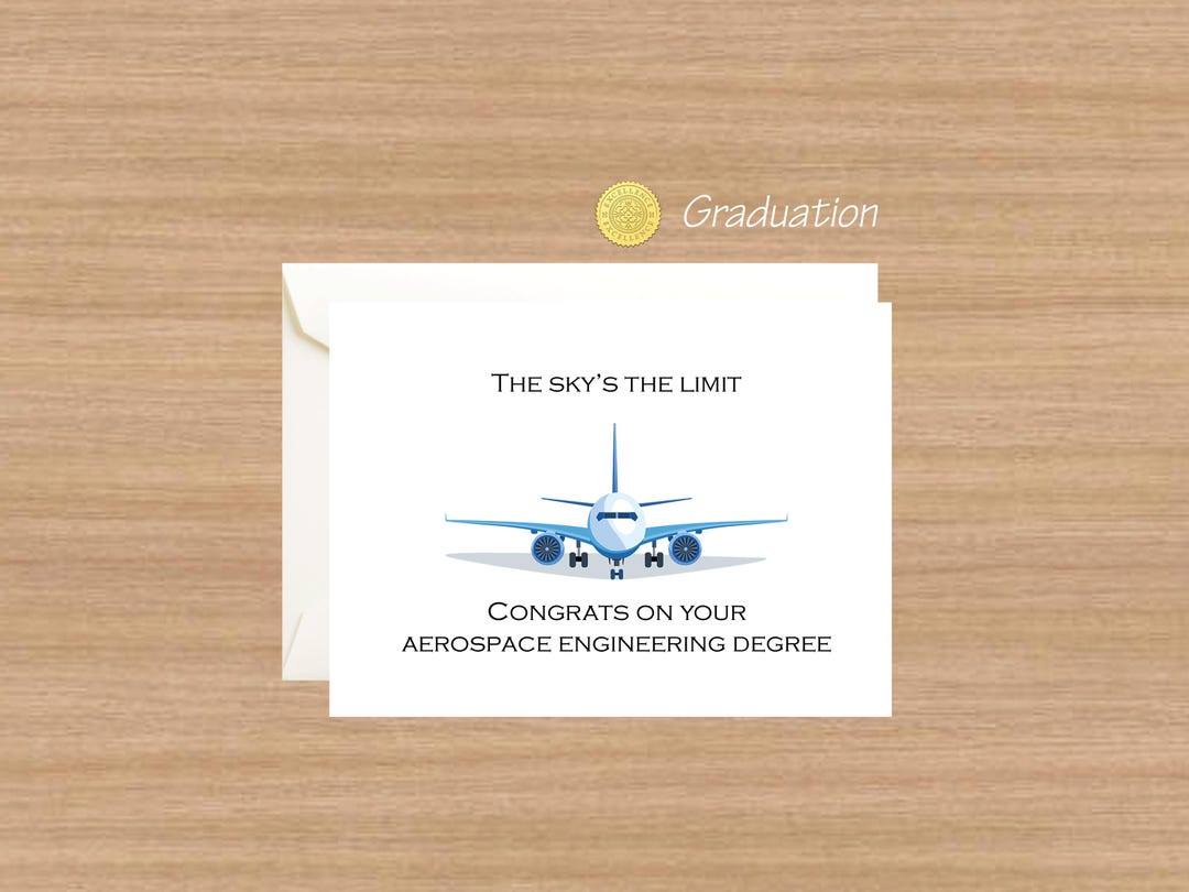 Aerospace Engineer Graduation Card for Men and Women in Science - Etsy