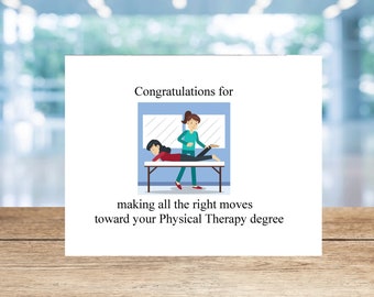 Physical Therapist Graduation Card PT Graduation Card Physical Therapy ...