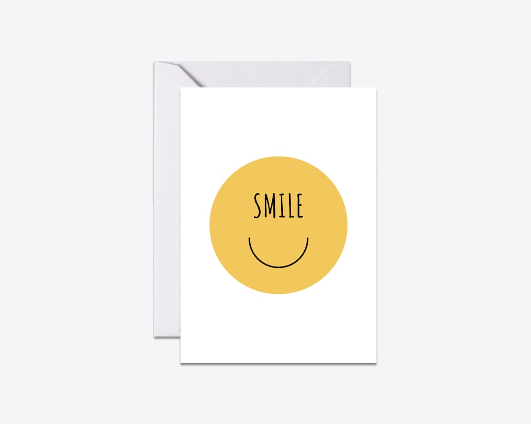 Smiley Face Smile Greeting Card - Etsy