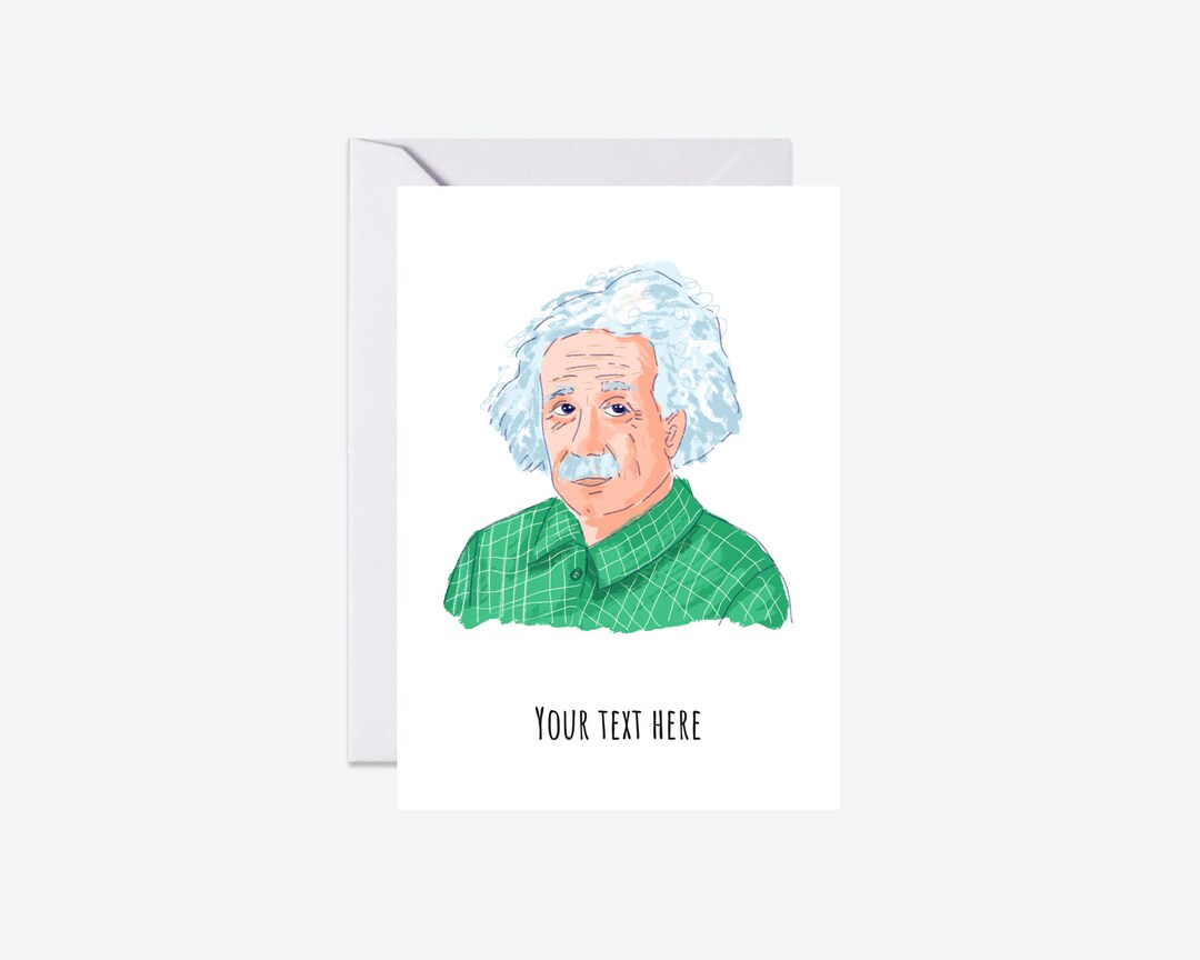 Albert Einstein Personalised Card total Affinity Exclusive Greeting ...