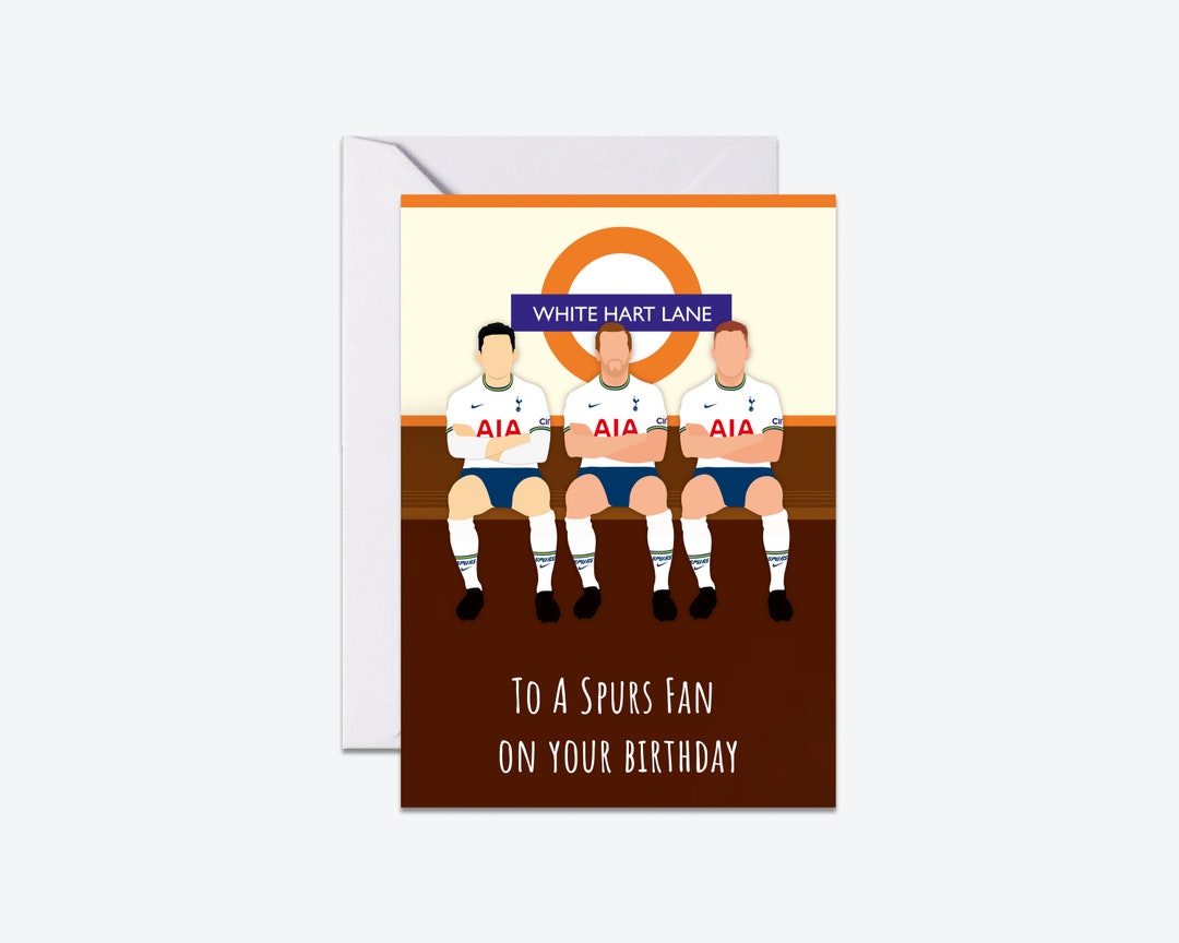 Tottenham Football Fan - Birthday Card (optional Personalisation) - Etsy UK