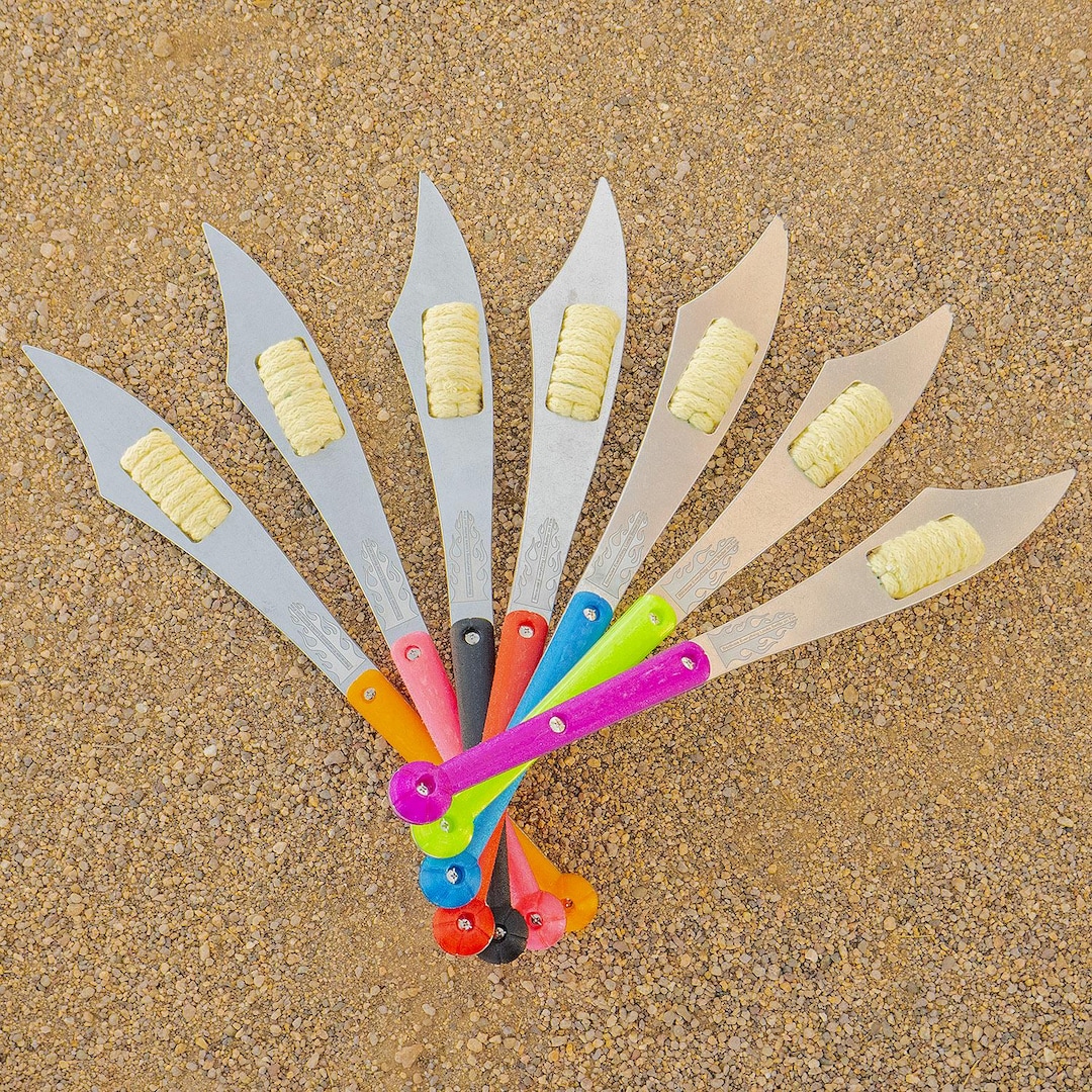 Fire Juggling Knife, With Rubber and Kevlar Wick Trick Concepts - Etsy