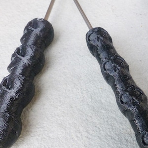 Pair of Fire Torch - Fire Eating / Fleshing Torches - Rubber Skull ...