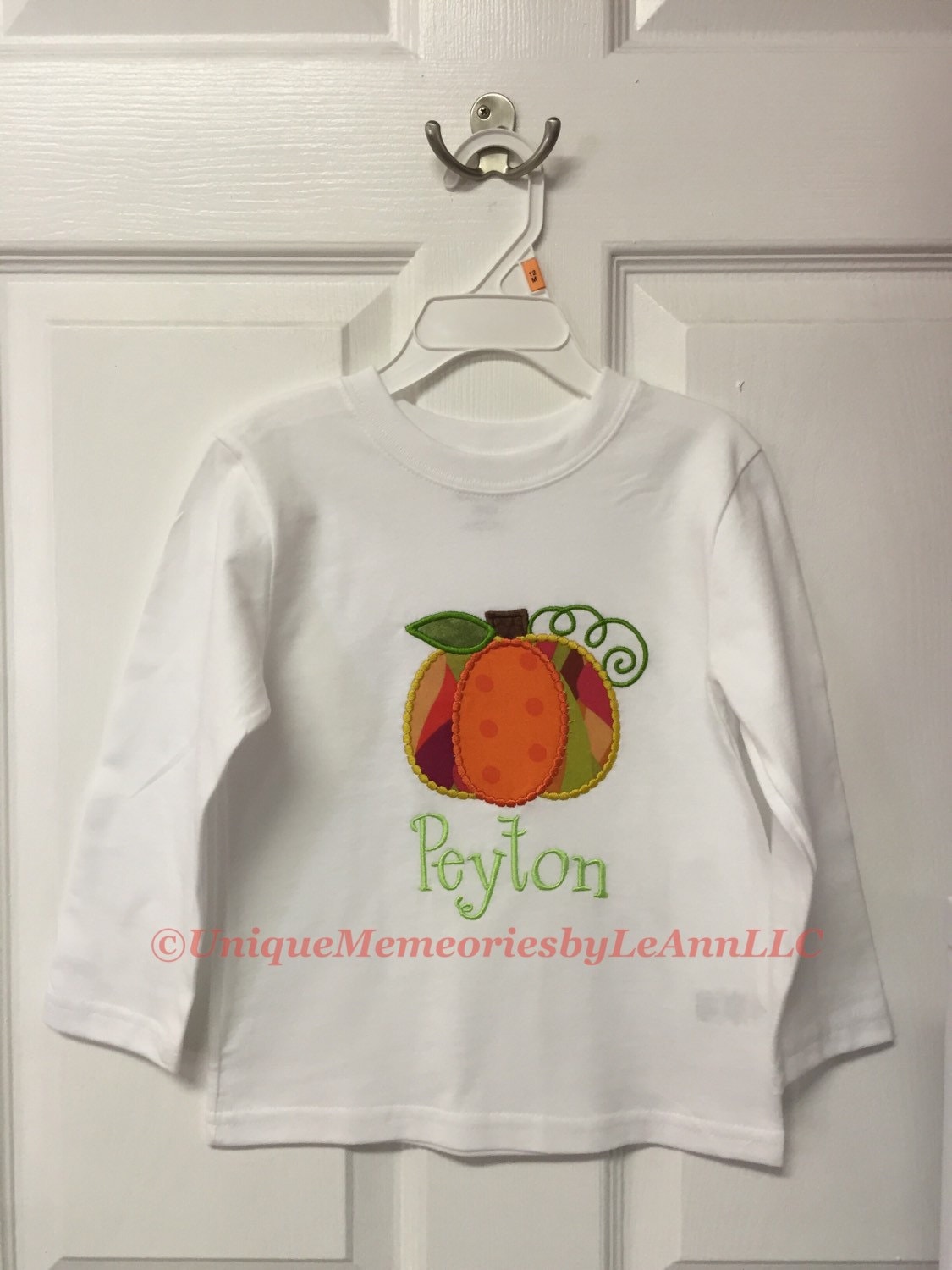 Pumpkin Outfit Embroidered Long Sleeve Shirt and Stripped - Etsy