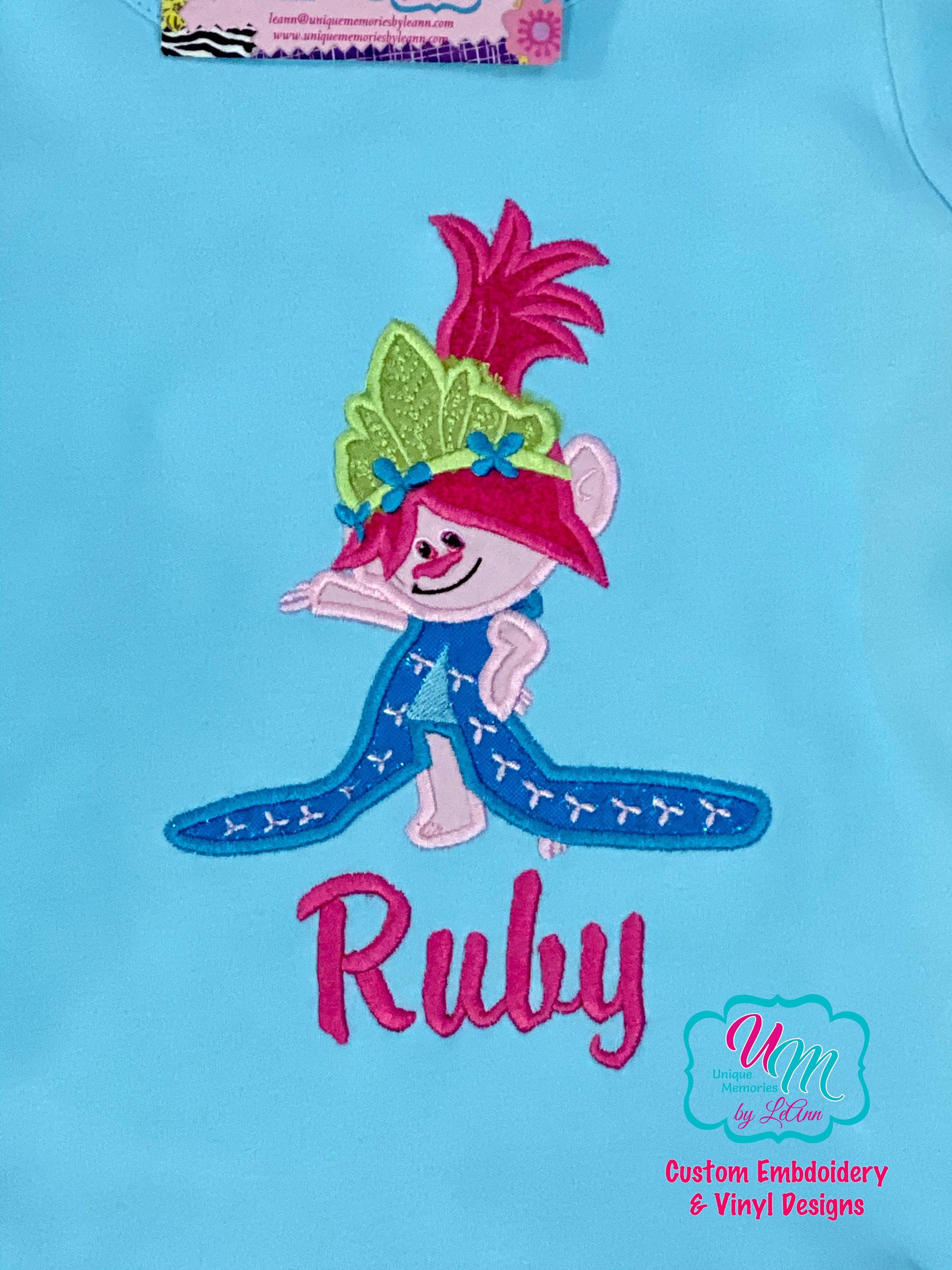 Girl Troll Princess Poppy inspired shirt with FREE Name | Etsy