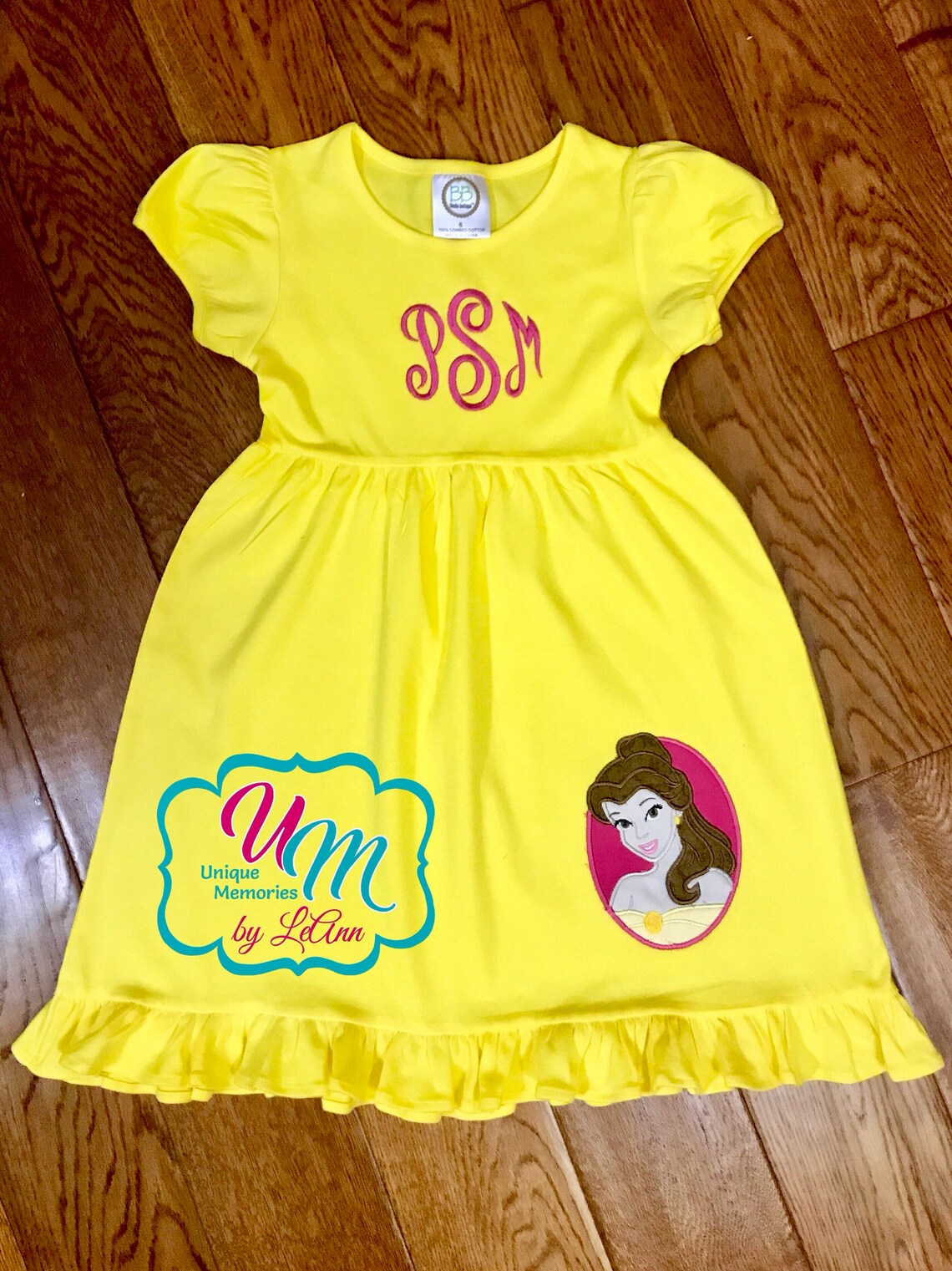 Princess Bell Inspired Appliqué Ruffle Dress FREE - Etsy