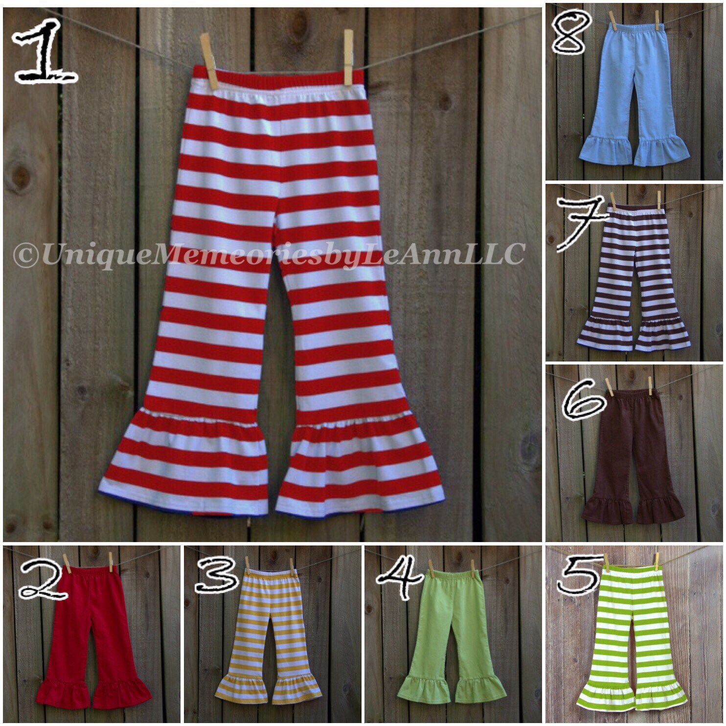 Girls Santa Appliqué Christmas Pant Set Outfit on a Red or | Etsy