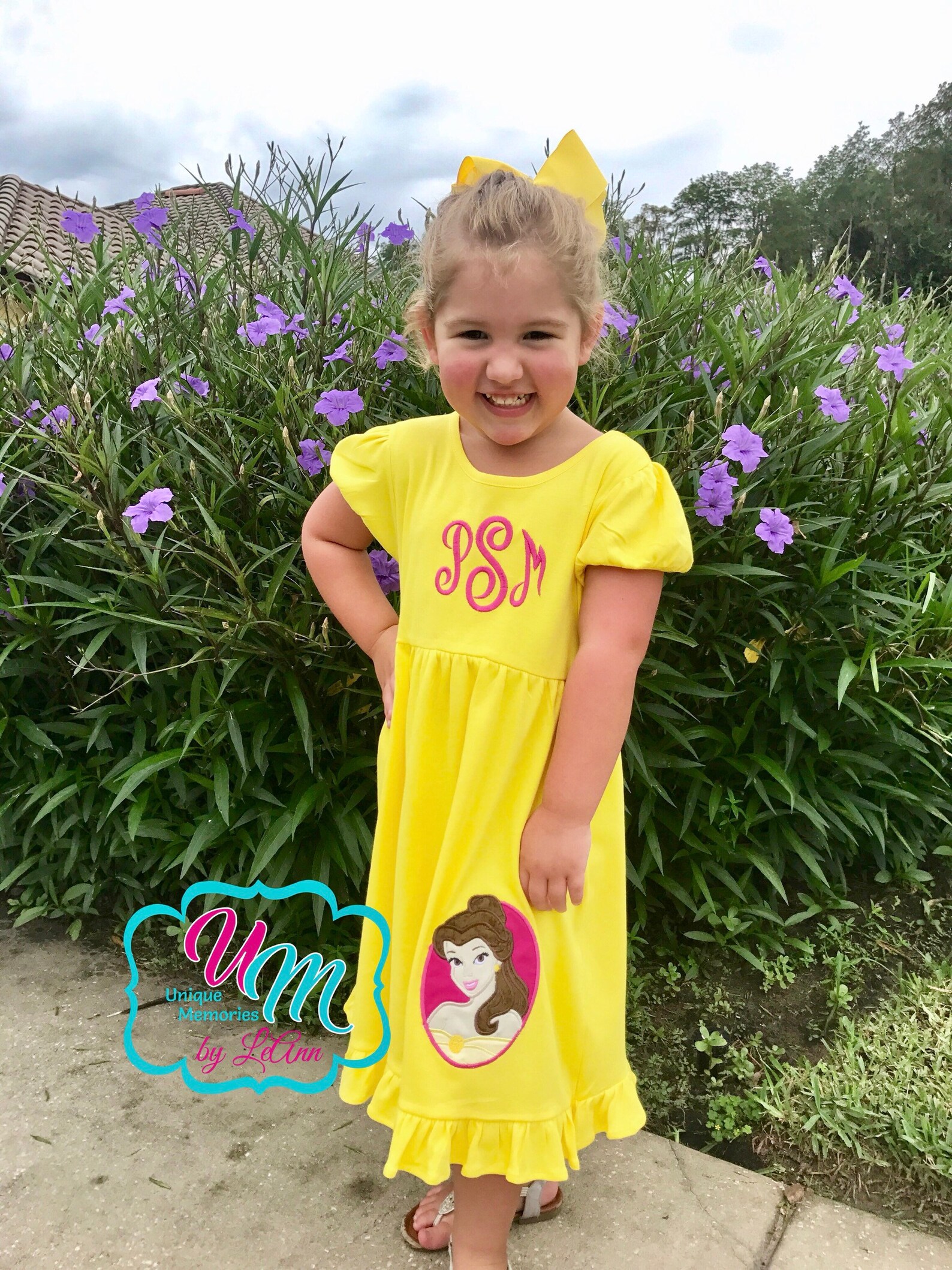 Princess Bell Inspired Appliqué Ruffle Dress FREE - Etsy