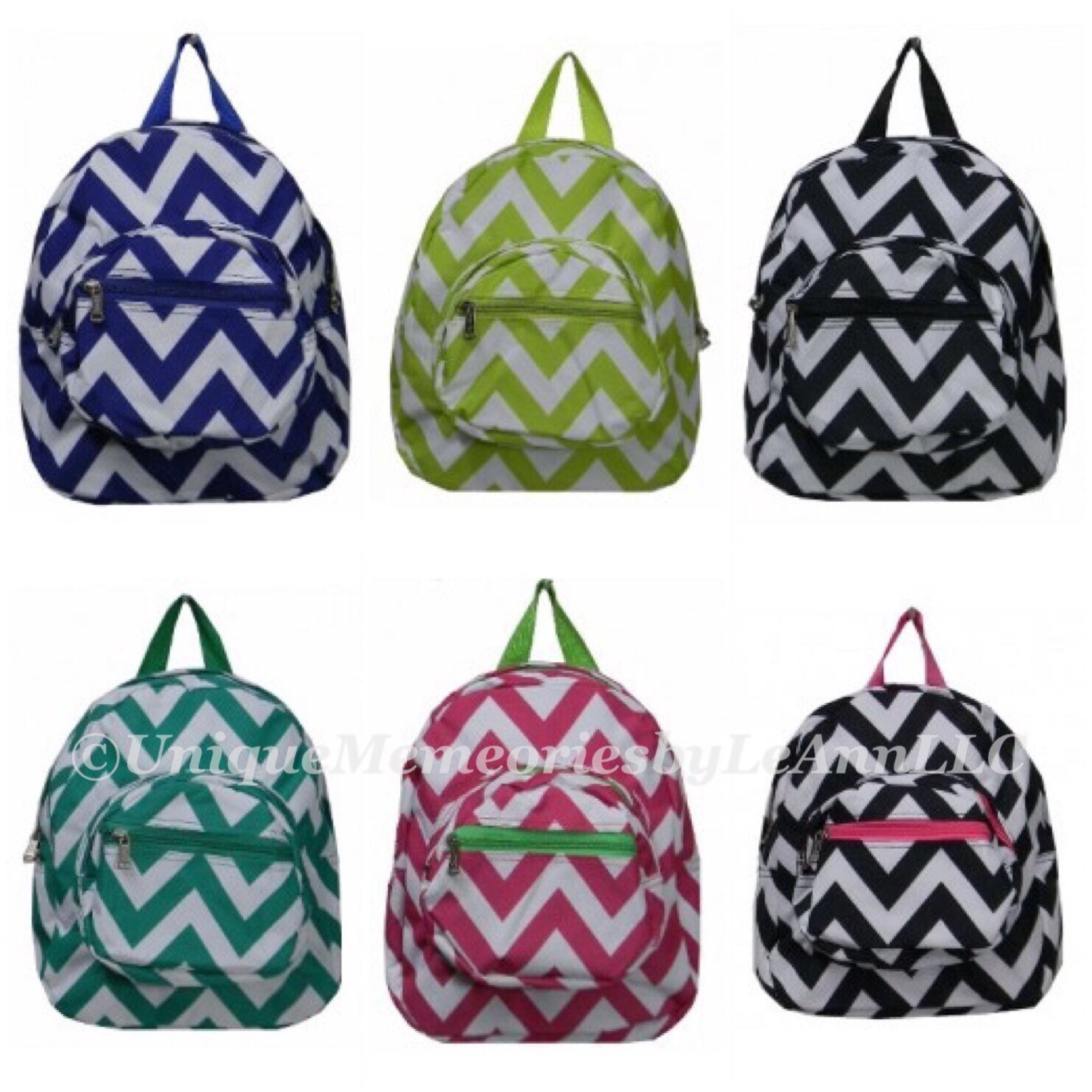 Mini Chevron Backpack With FREE Name or Monogram 12 Colors | Etsy