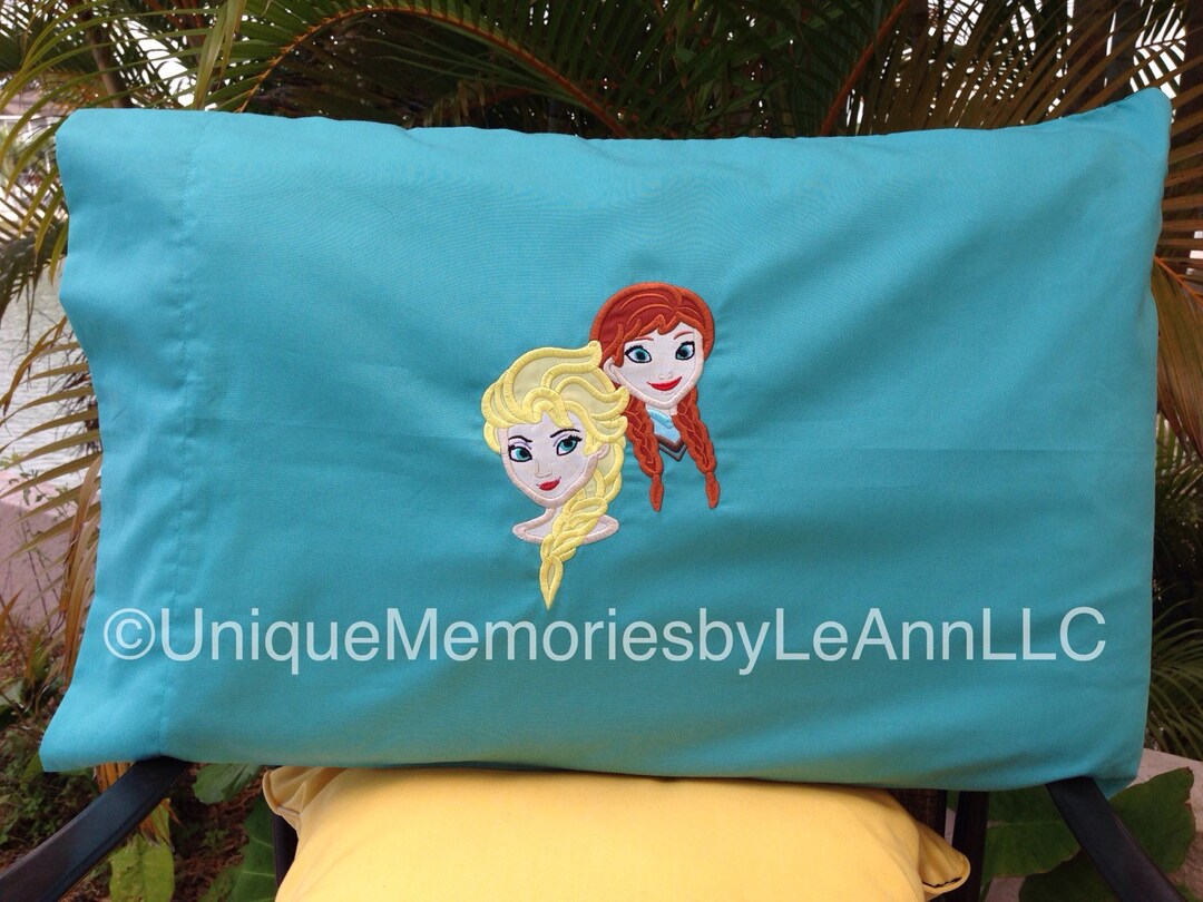 Frozen's Queen Elsa & Princess Anna Inspired Embroidered Appliquéd ...