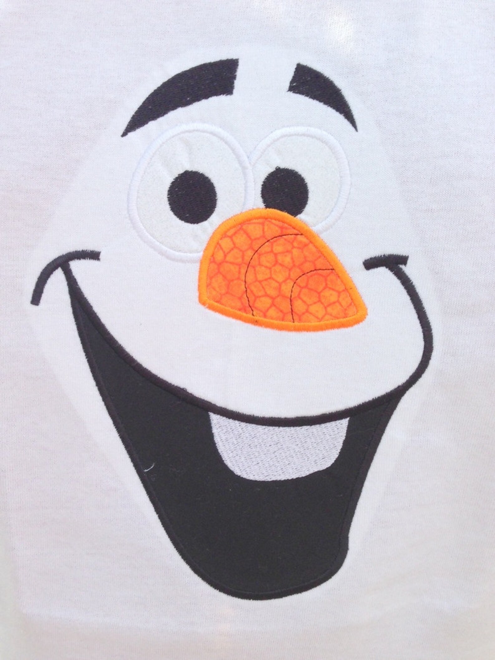 Frozen Inspired Olaf Face Embroidered Applique Shirt. All - Etsy