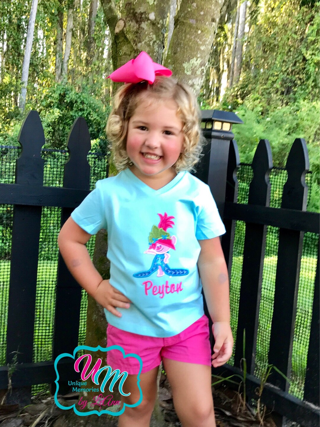 Girl Troll, Princess Poppy Inspired Shirt With FREE Name, Embroidered ...